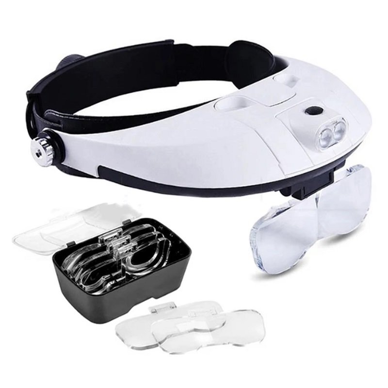 Lupa Vincha Con Varios Aumentos Y Luz Led Modelo Cod81001g - Camponac S.A.